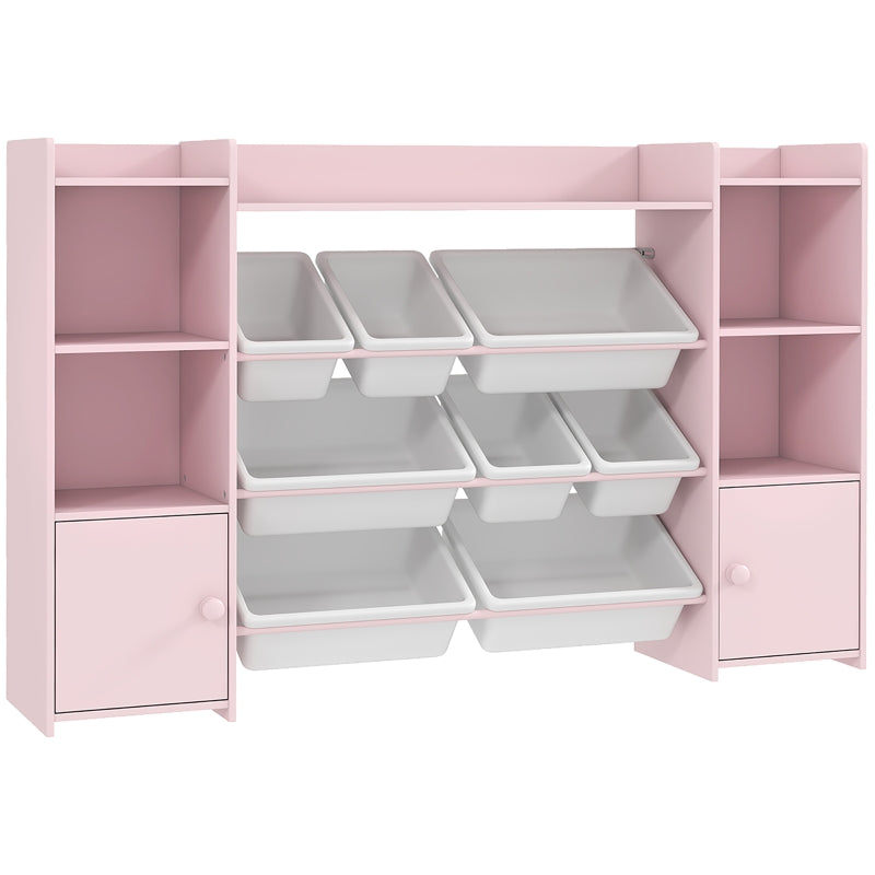 Children's Storage Shelf with 8 Removable Boxes for Toys and Books, Pi ...