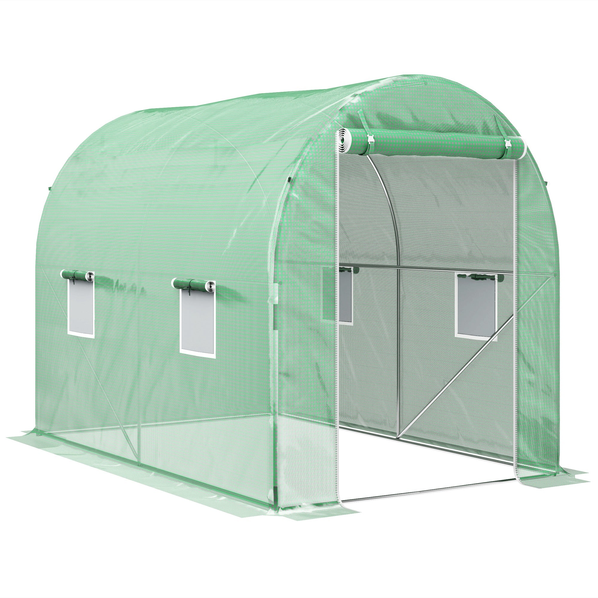 Walk-In Tunnel Greenhouse 300 x 195cm, Green – RW Living