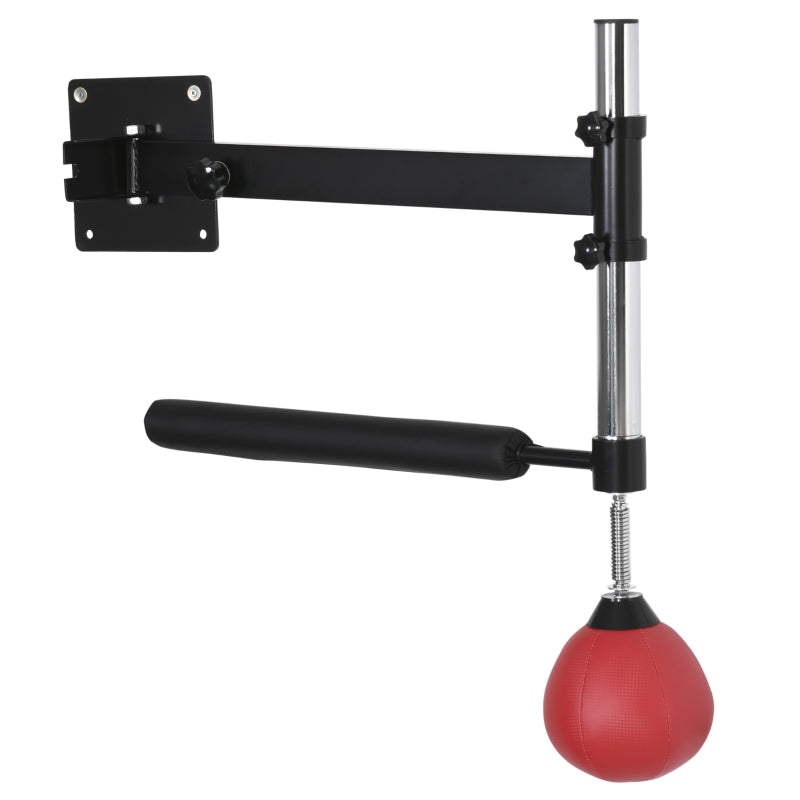 Boxing Rack, Wall Mount Foldable with Reflex Bar, Red – RW Living
