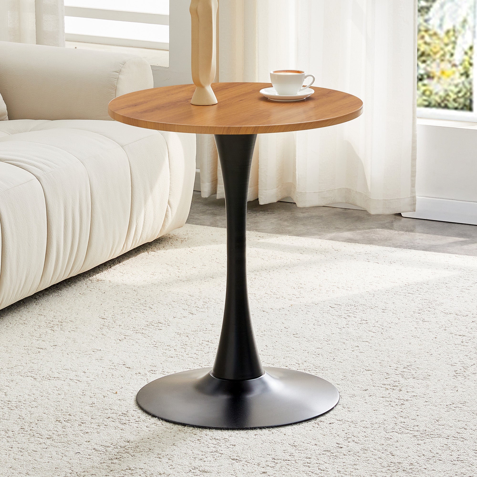 Round Side Table / Small Dining Table 60cm, Thermoforming MDF – RW Living