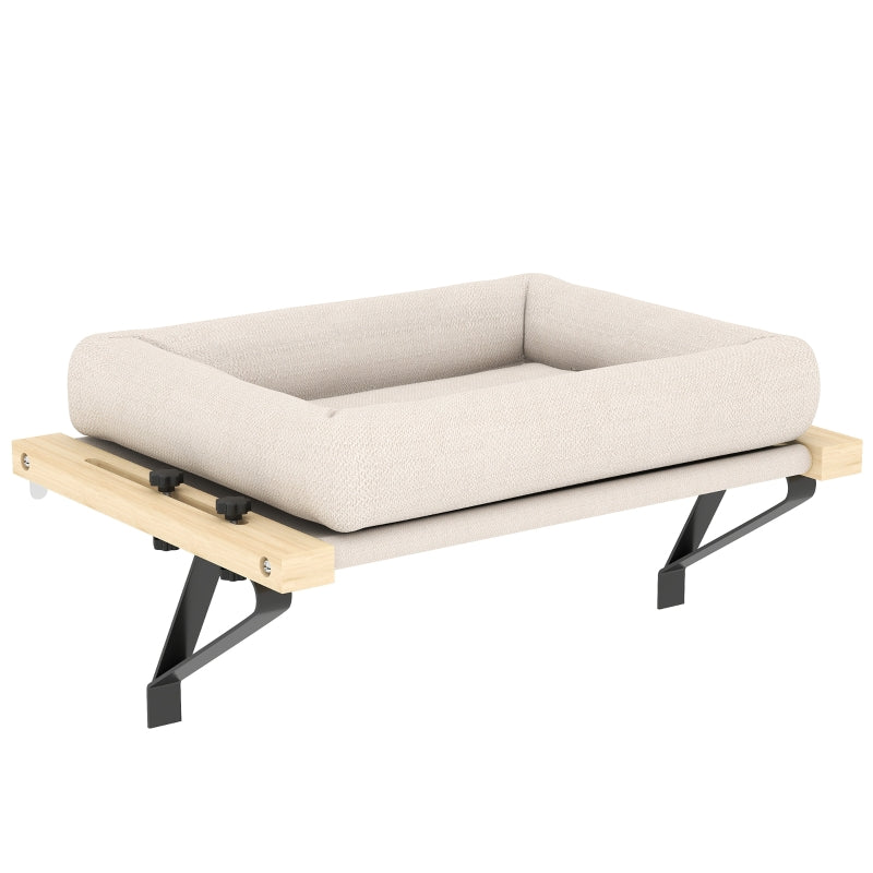 Cat House for Windowsills/Radiators, Cushion, Wooden Frame, White – RW ...