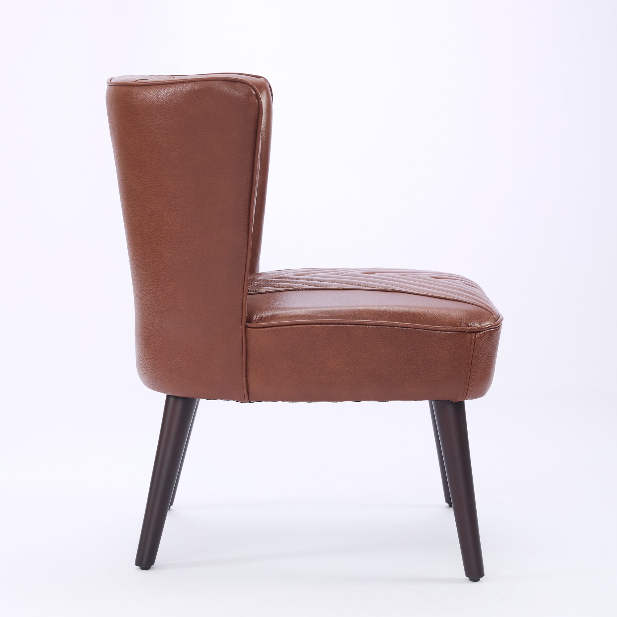 Living Room Lounge Chair, Armless Modern Comfort with Solid Rubberwood ...