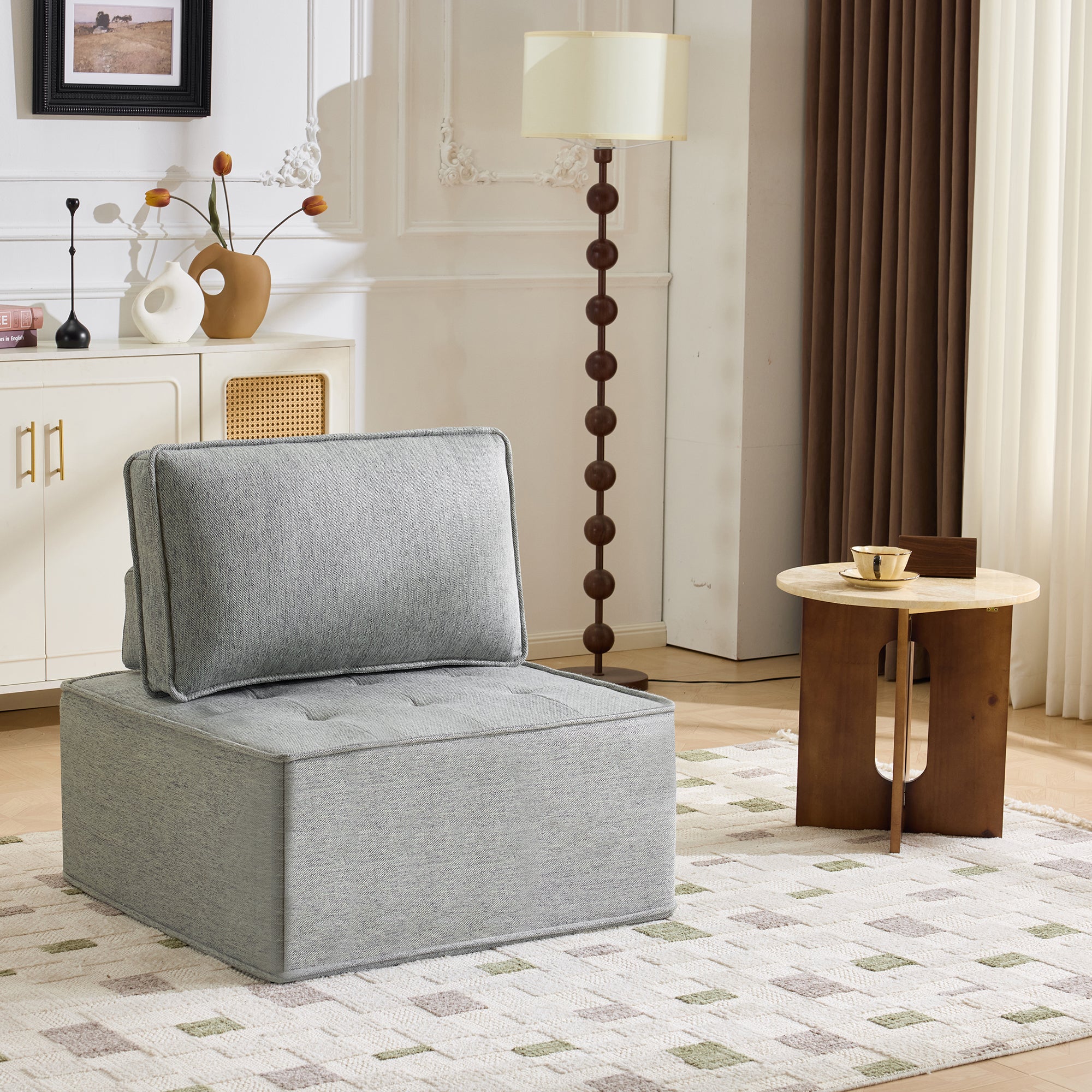 Single Sofa, Modular Design for Small Spaces, Linen – RW Living